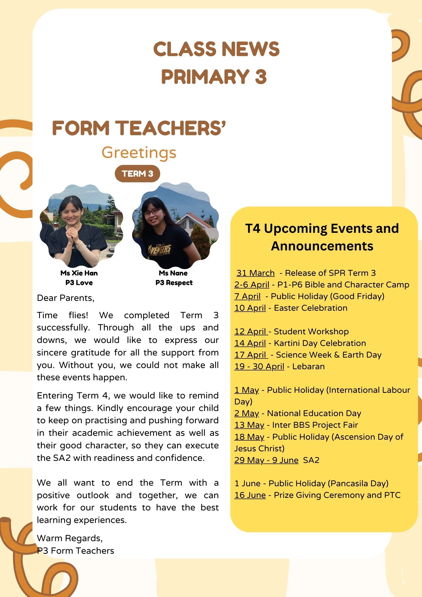 PRIMARY 3 CLASS NEWS (TERM 3, AY 2223) – BBS Connect